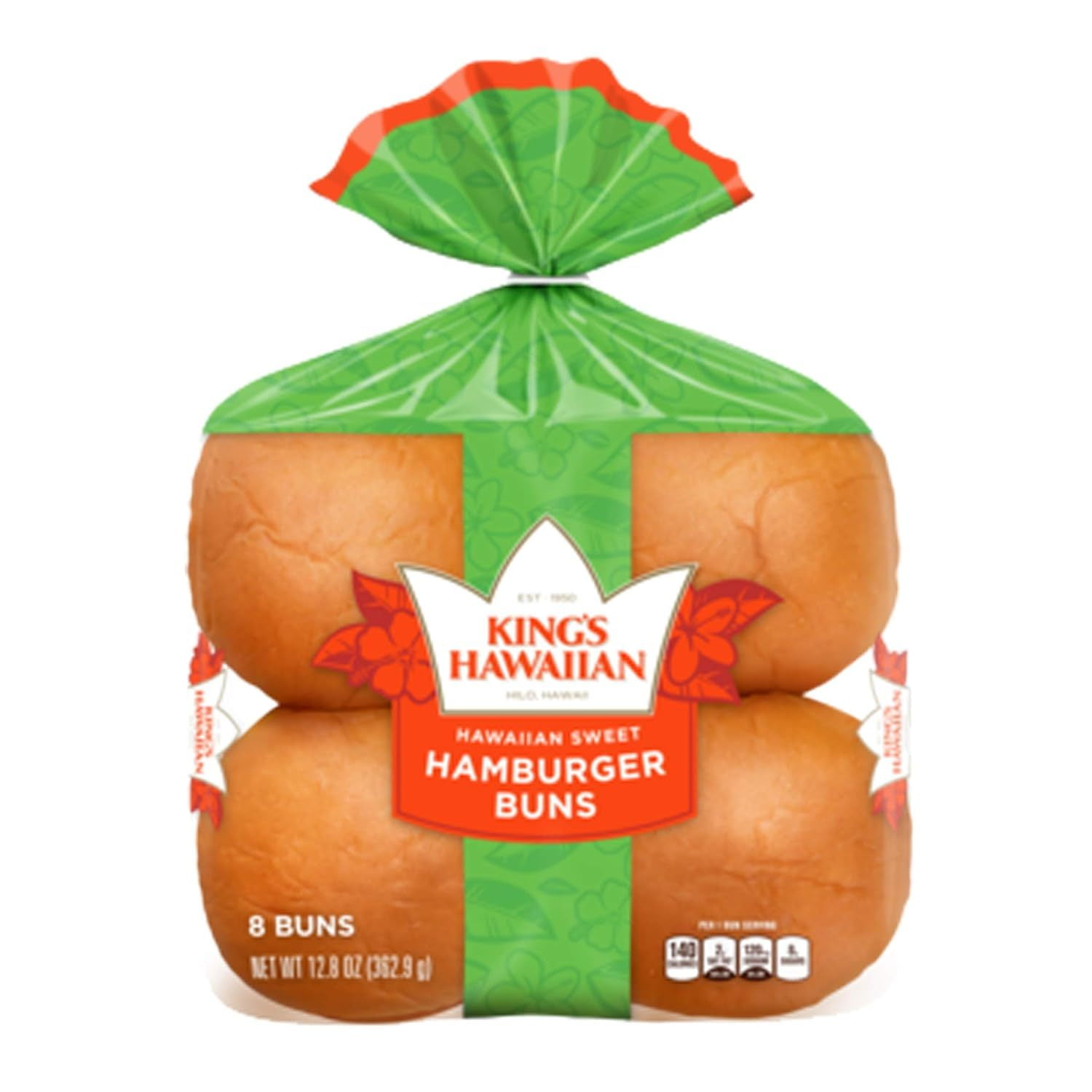 ZBSF Original Hawaiian Sweet Hamburger Buns 8 Count (Pack of 12) - Walmart.com