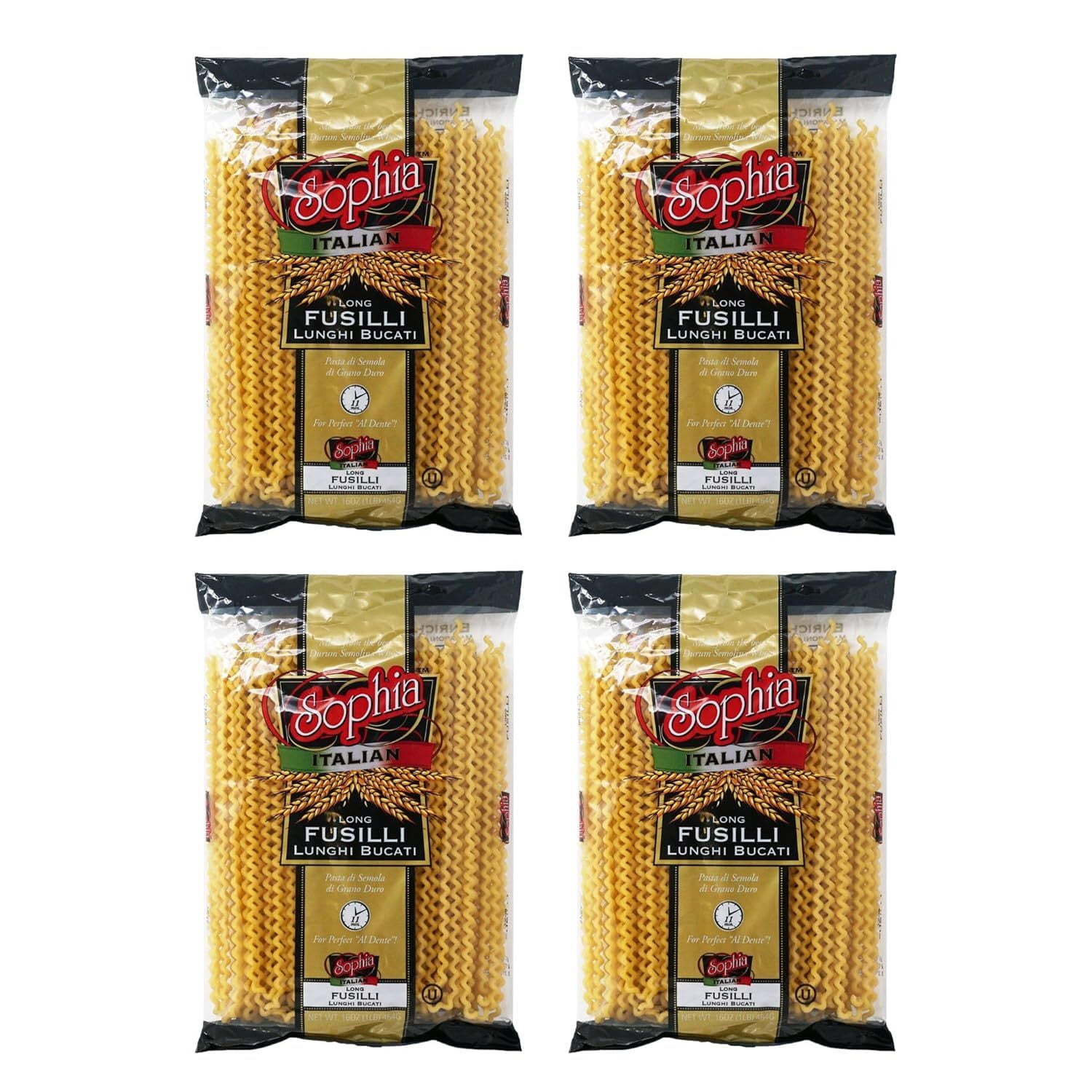ZBSF Pasta Long Fusilli "Col Buco" - 16oz (4-pack) - Walmart.com