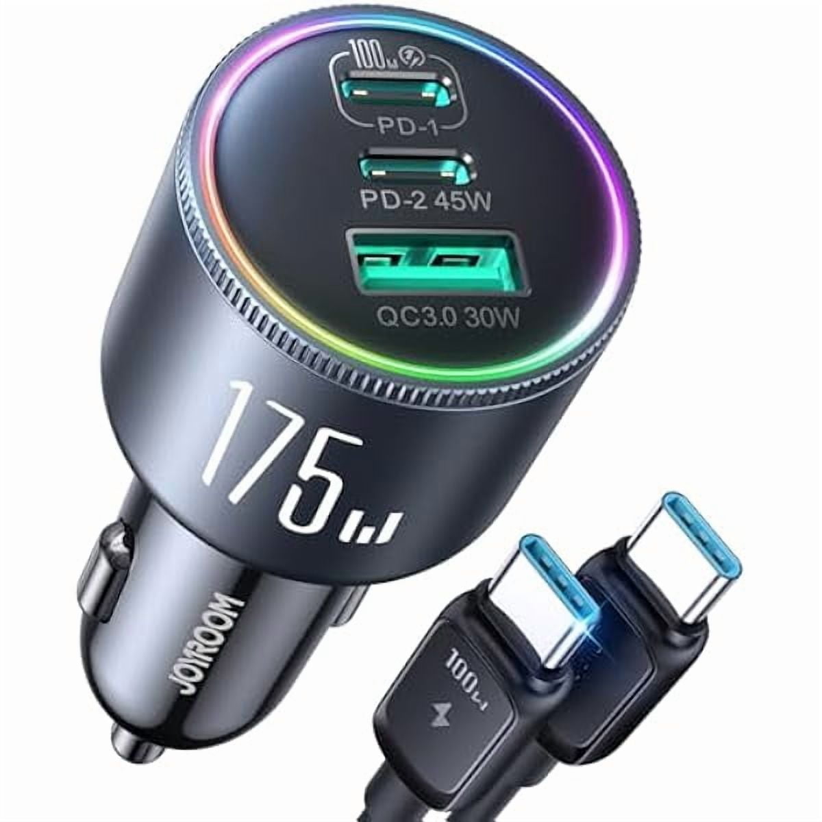 ZC 175W USB C Car Charger Fast Charging, 3-Port Car Phone Charger ...