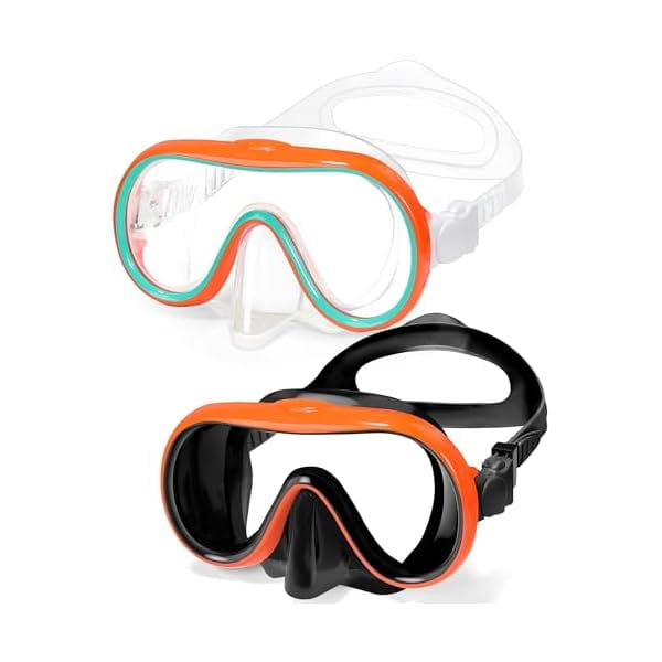 ZC 2 Pack Swim Goggles with Nose Cover, Goggles for Kids 6-14 Girls ...