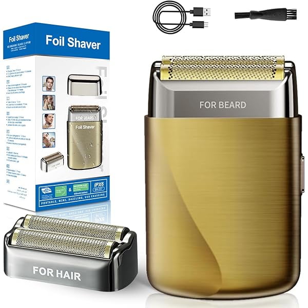 ZC 2-in-1 Electric Shaver & Hair Trimmer for Men, Professional Gold ...