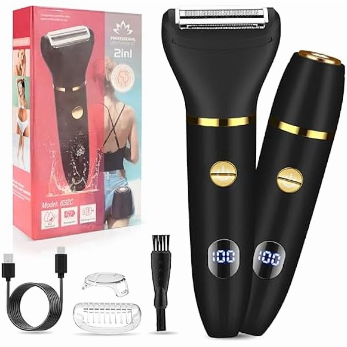 ZC 2-in-1 Men Electric Shaver Dual Head Bikini Trimmer, Razors for ...