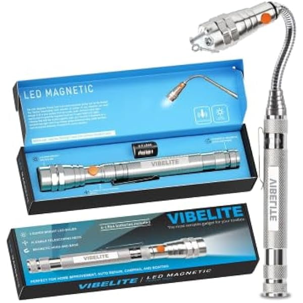 ZC Extendable Magnetic Flashlight with Telescoping Magnet Pickup Tool ...