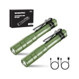 ZC Rechargeable Pen Light, Mini Flashlight, 2 Pack Ultra-Compact EDC ...