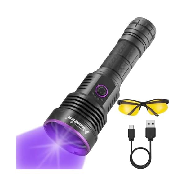 ZC SV43 36W 365nm UV Flashlight USB C Rechargeable Ultraviolet Black ...