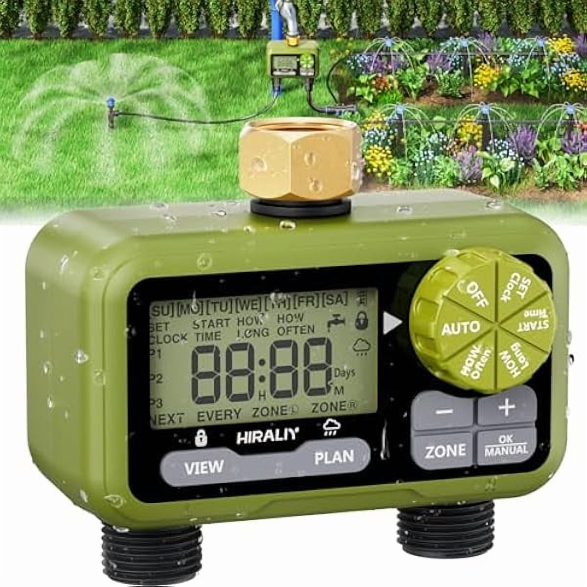 ZC Sprinkler Timer, Water Timer for Garden Hose 2 Zone, Programmable ...