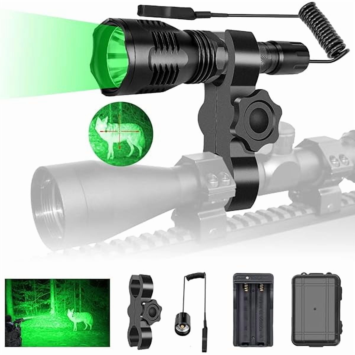 ZC WF802 Green Hunting Light Tactical Flashlight 350 Lumens 250 Yards ...