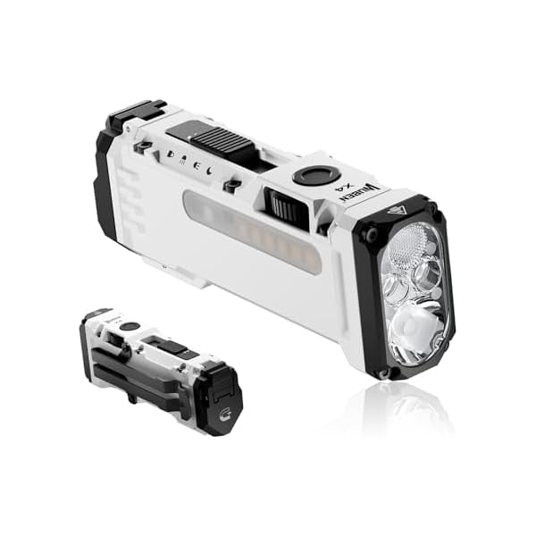 ZC X4 EDC Flat Flashlight with RGB Light, 1500 Lumens Mini Flashlight ...