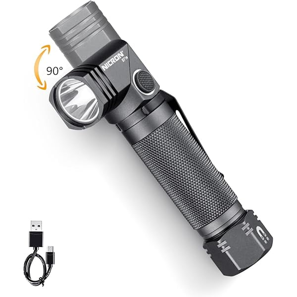 ZC1300 Lumens Rechargeable Magnetic Flashlight, 6 Modes LED 90 Degree ...