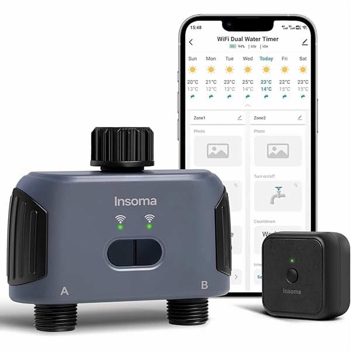 ZC2 Zones WiFi Water Timer for Garden Hose, Hose Timer with Wi-Fi Hub ...