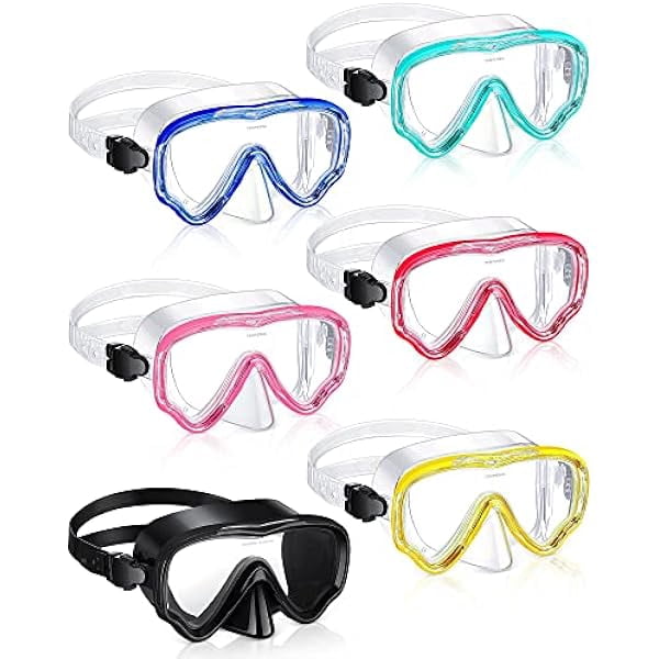ZC6 Pcs Kids Goggles with Nose Cover Swimming Goggles for Kids 6-14 ...