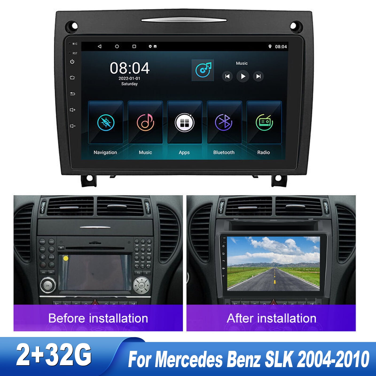 ZCARGE 9" For 2004-2010 Mercedes R171 SLK280 SLK350 SLK55 Car Stereo ...