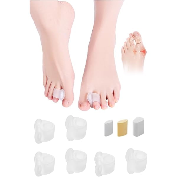 ZCAdjustable Big Toe Separators For Women Men, Silicone Gel Spacers ...