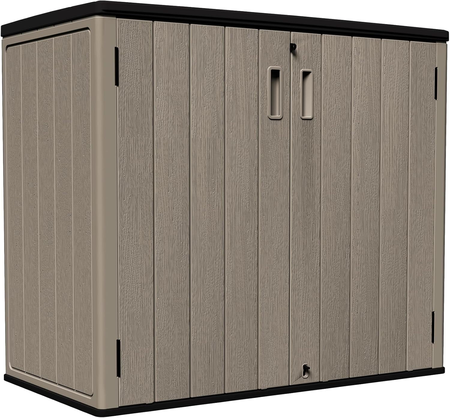 ZCB LIKE HOME 37 Cu.ft Outdoor Storage Shed with Floor HDPE Double-Wall ...