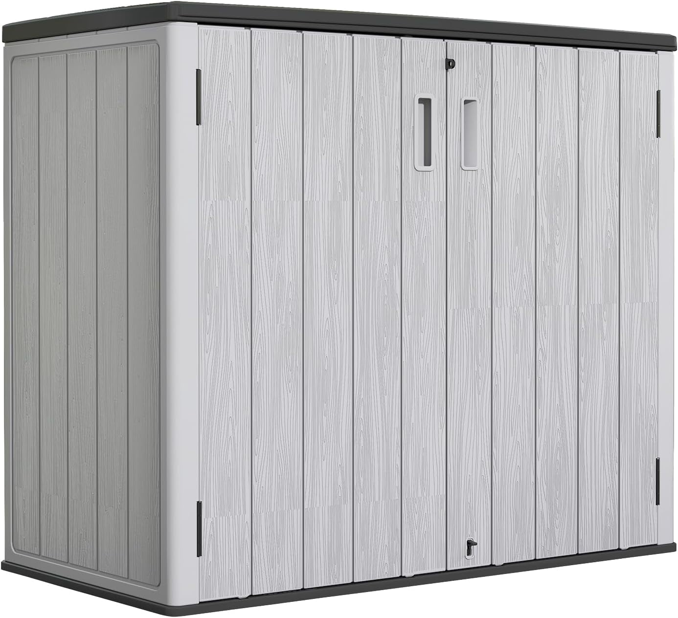 ZCB LIKE HOME 37 Cu.ft Outdoor Storage Shed with Floor HDPE Double-Wall ...