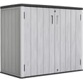 ZCB LIKE HOME 37 Cu.ft Outdoor Storage Shed with Floor HDPE Double-Wall ...