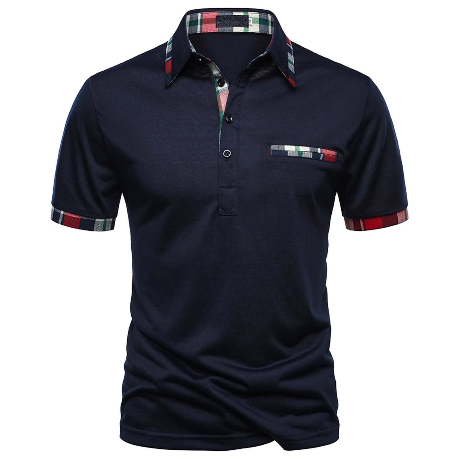 ZCFZJW Golf Shirts for Men Big and Tall Regular Fit Casual Summer Short Sleeve Lapel Collar ...