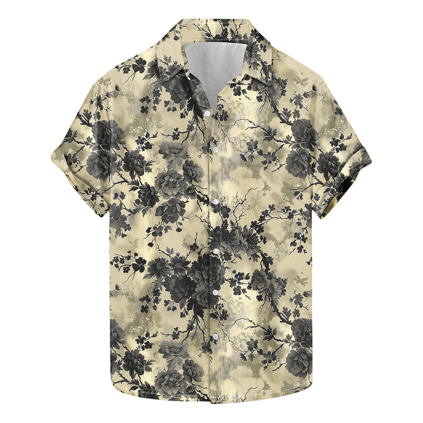 ZCFZJW Hawaiian Shirt for Men Regular Fit Short Sleeve Button Down ...