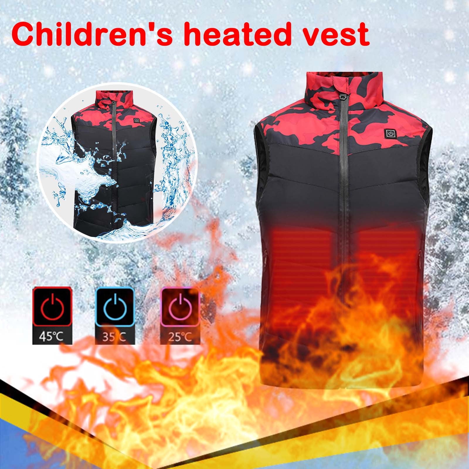 ZCFZJW Kids Boys Girls Heated Vest, Lightweigth Camouflage USB Smart ...