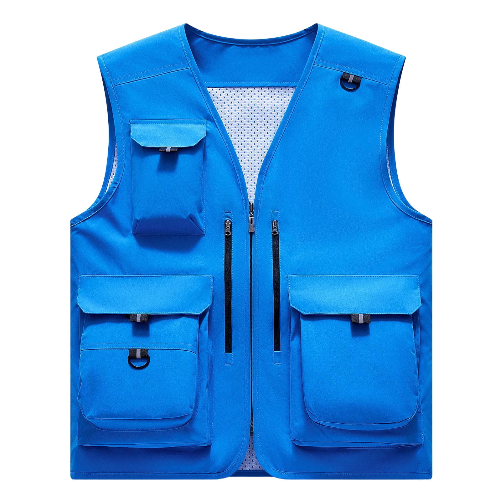 ZCFZJW Men's Casual Lightweight Outdoor Fishing Vest Work Safari Travel ...