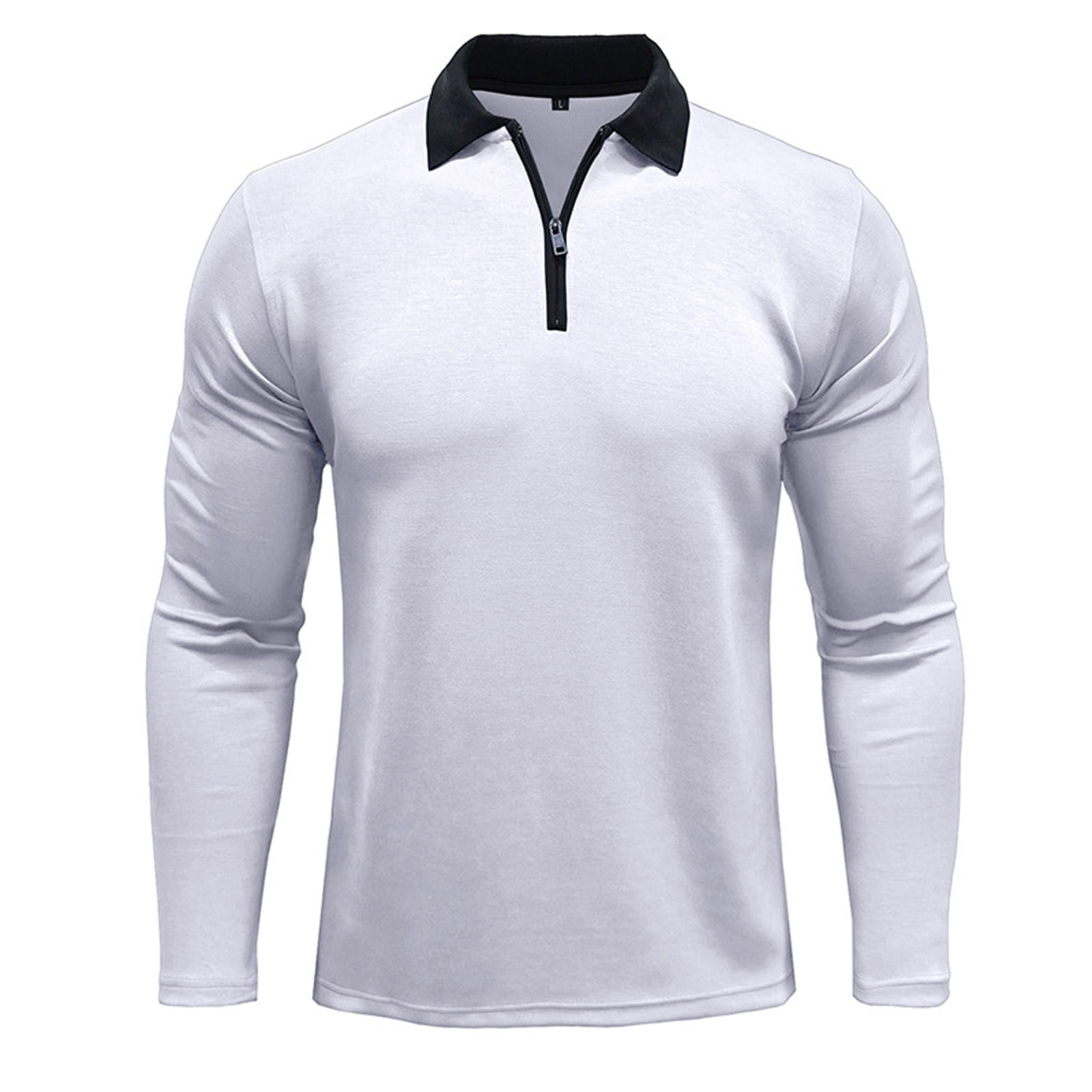 ZCFZJW Men's Polo Shirts Long Sleeve Golf Polo Shirts for Men Quick Dry ...