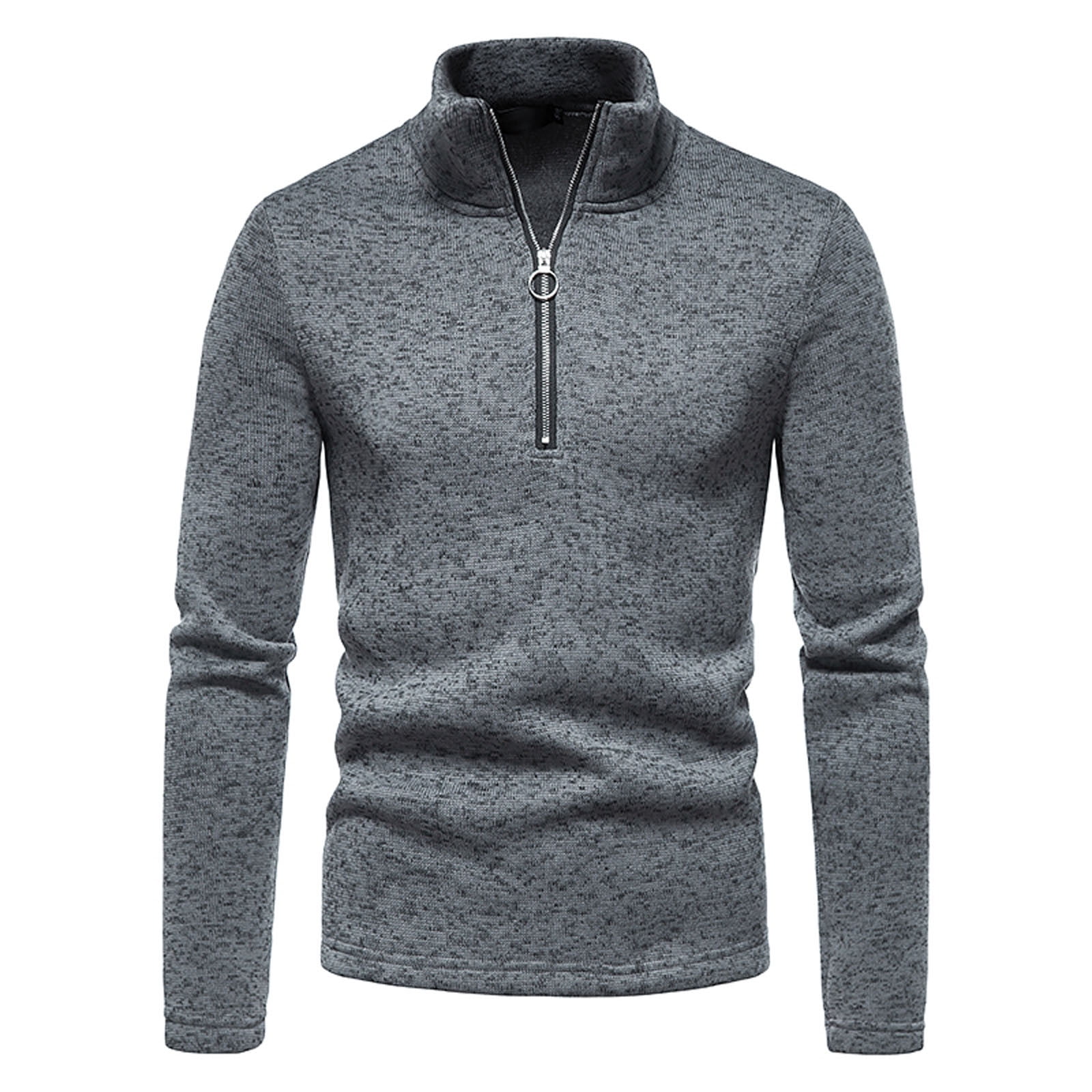 ZCFZJW Men's Quick Dry Active Quarter Zip Long Sleeve Athletic Performance Pullover Sweaters ...