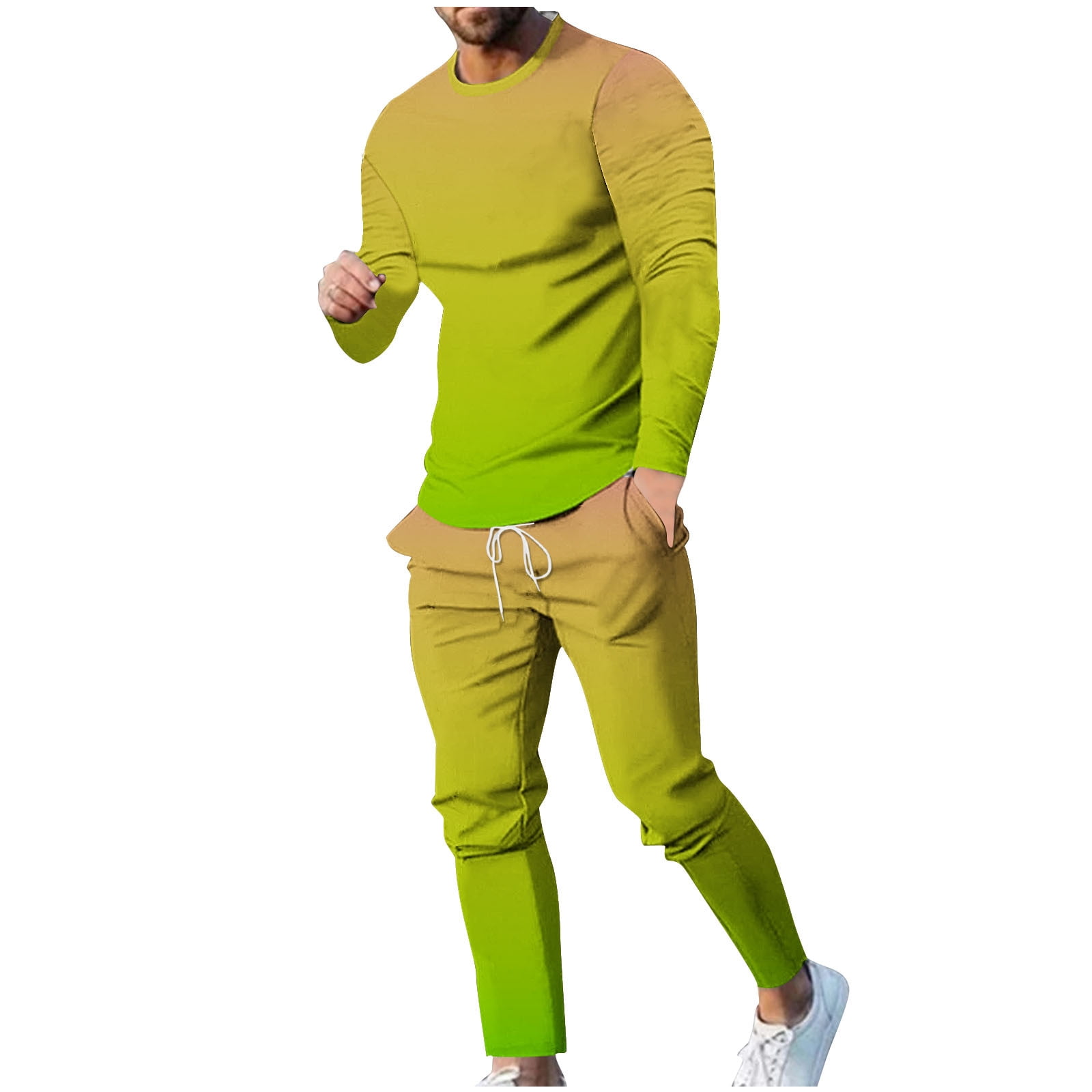 ZCFZJW Men's Track Suits 2 Piece Set Active Jogging Suits Long Sleeve ...