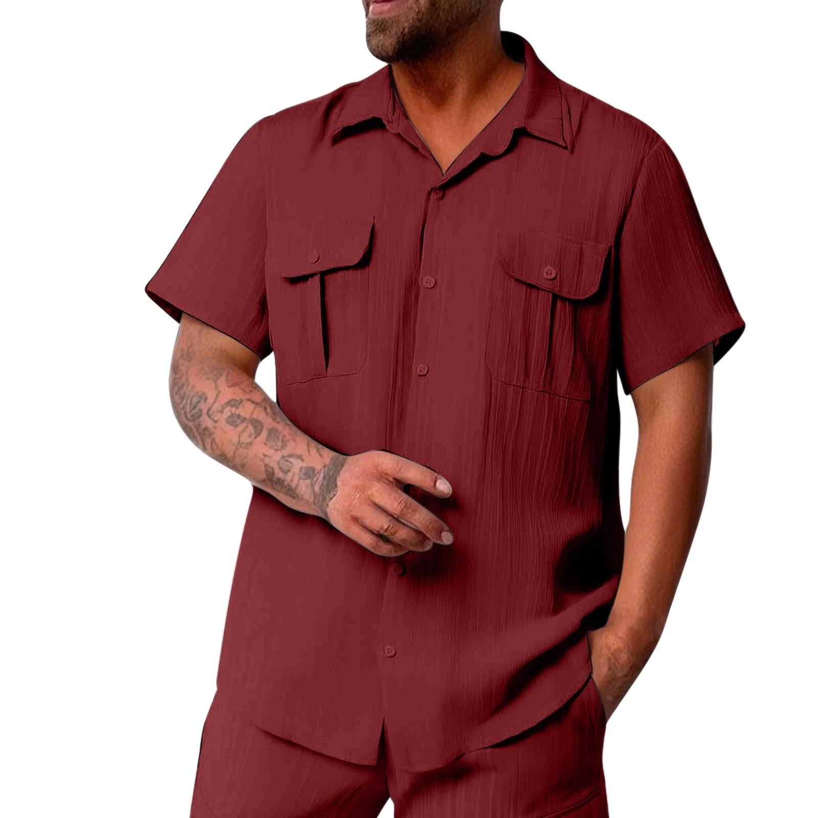 ZCFZJW Men's UPF 50+ UV Short Sleeve Sun SPF Protection Button Down ...