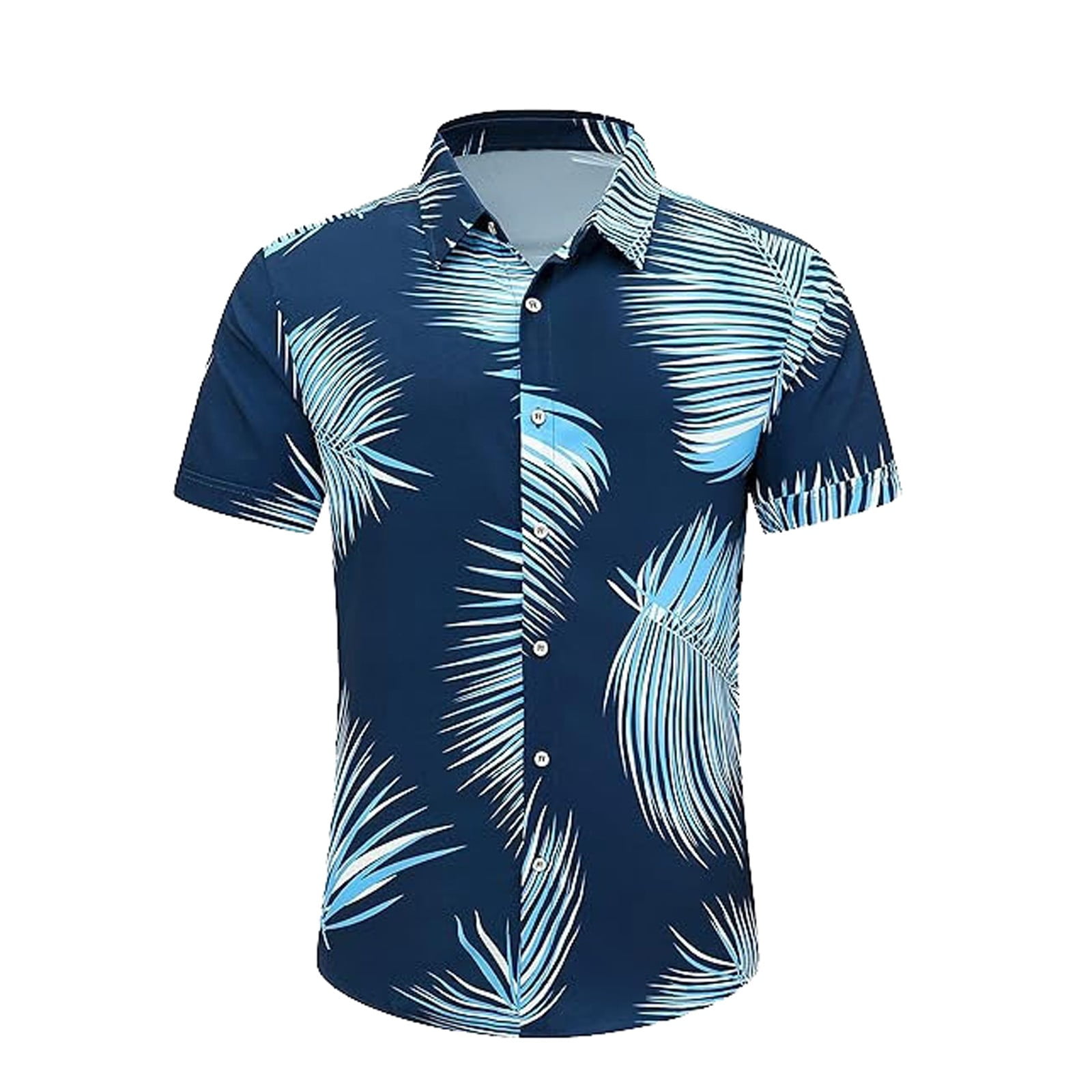 ZCFZJW Mens Hawaiian Shirts Short Sleeve Big and Tall Regular Fit Casual Button Down Tropical ...