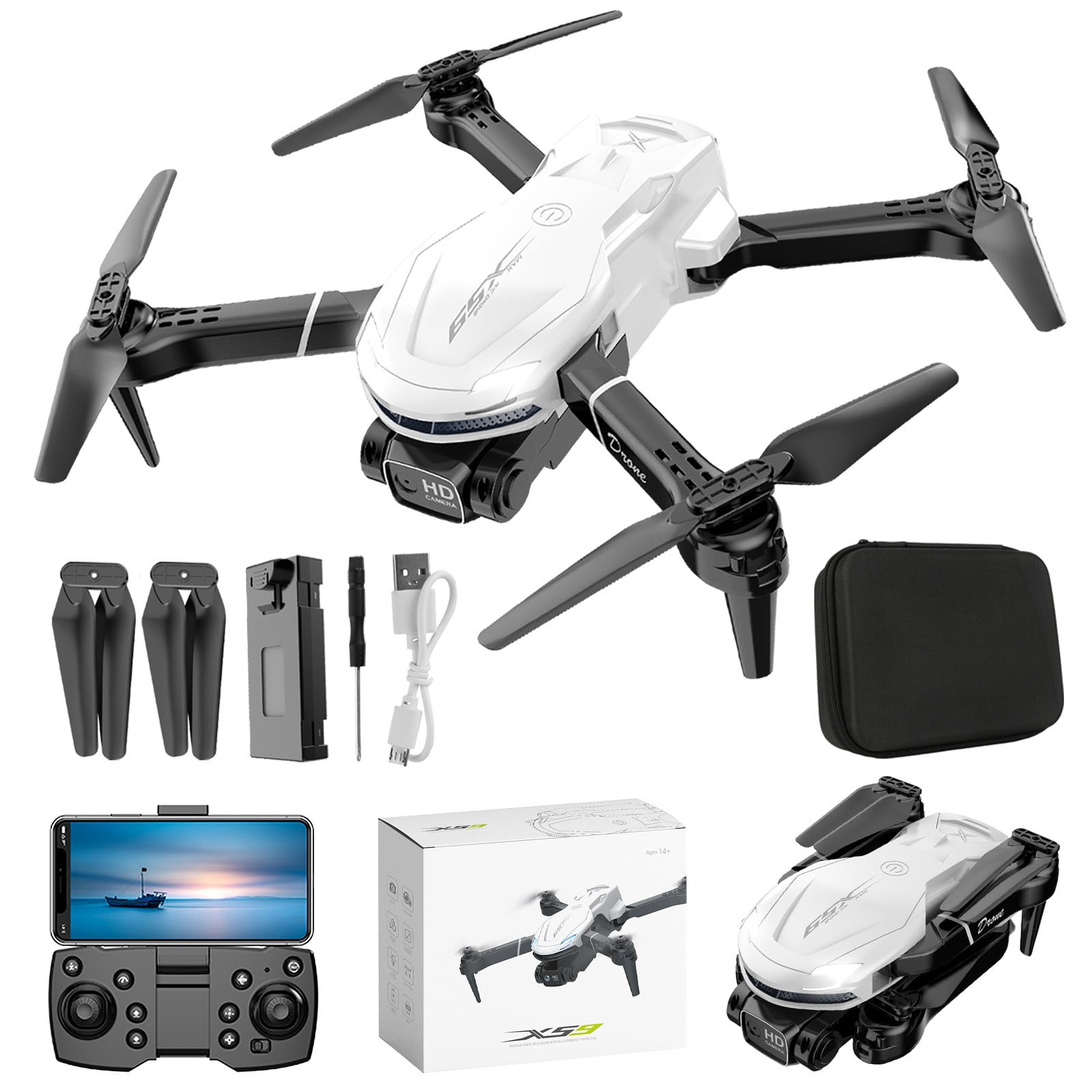 ZCFZJW Mini Drone with Dual 4K HD FPV Camera for Beginner, Remote ...