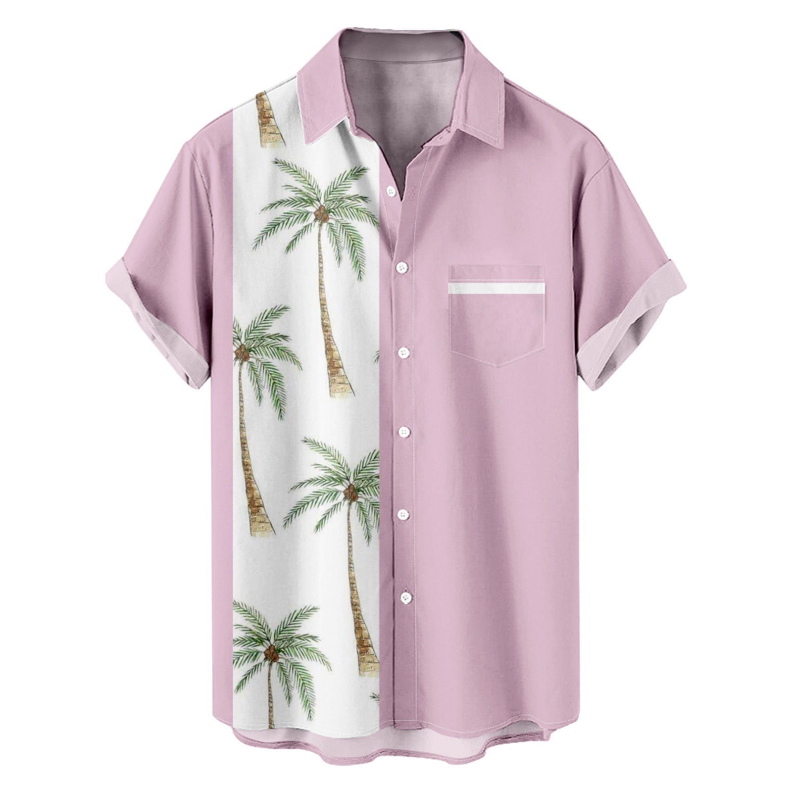 ZCFZJW Summer Men Beach Vacation Hawaiian Style Tops Trendy Short ...