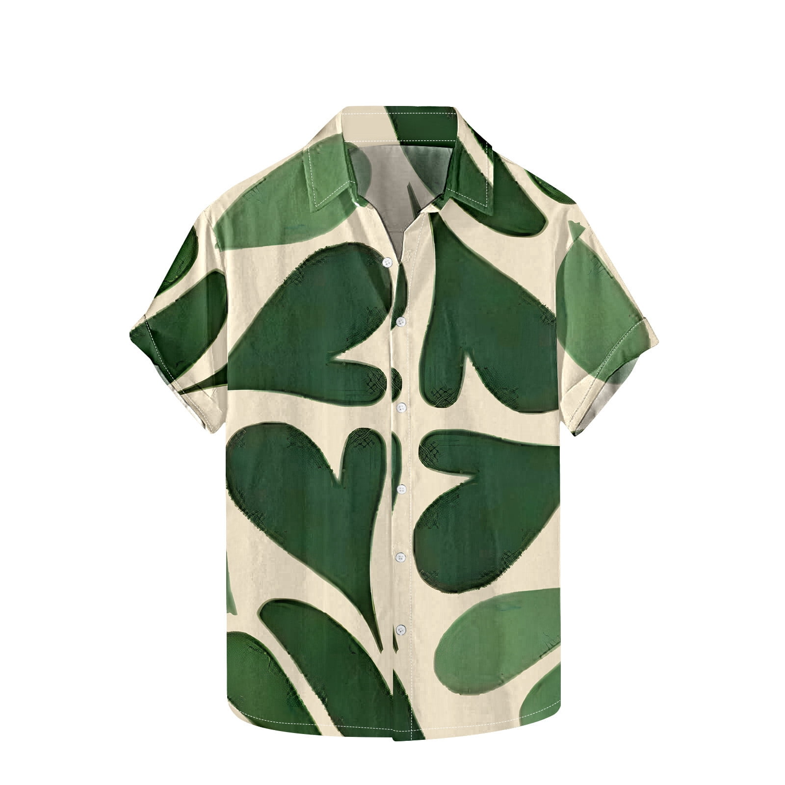 ZCFZJW Vintage Shirts for Men Big and Tall Regular Fit Casual Summer Short Sleeve Button Down ...