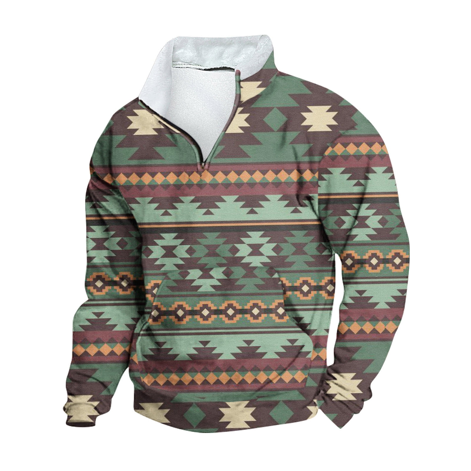 Zcfzjw Western Sweatshirt Tops For Men Big And Tall Regular Fit Vintage