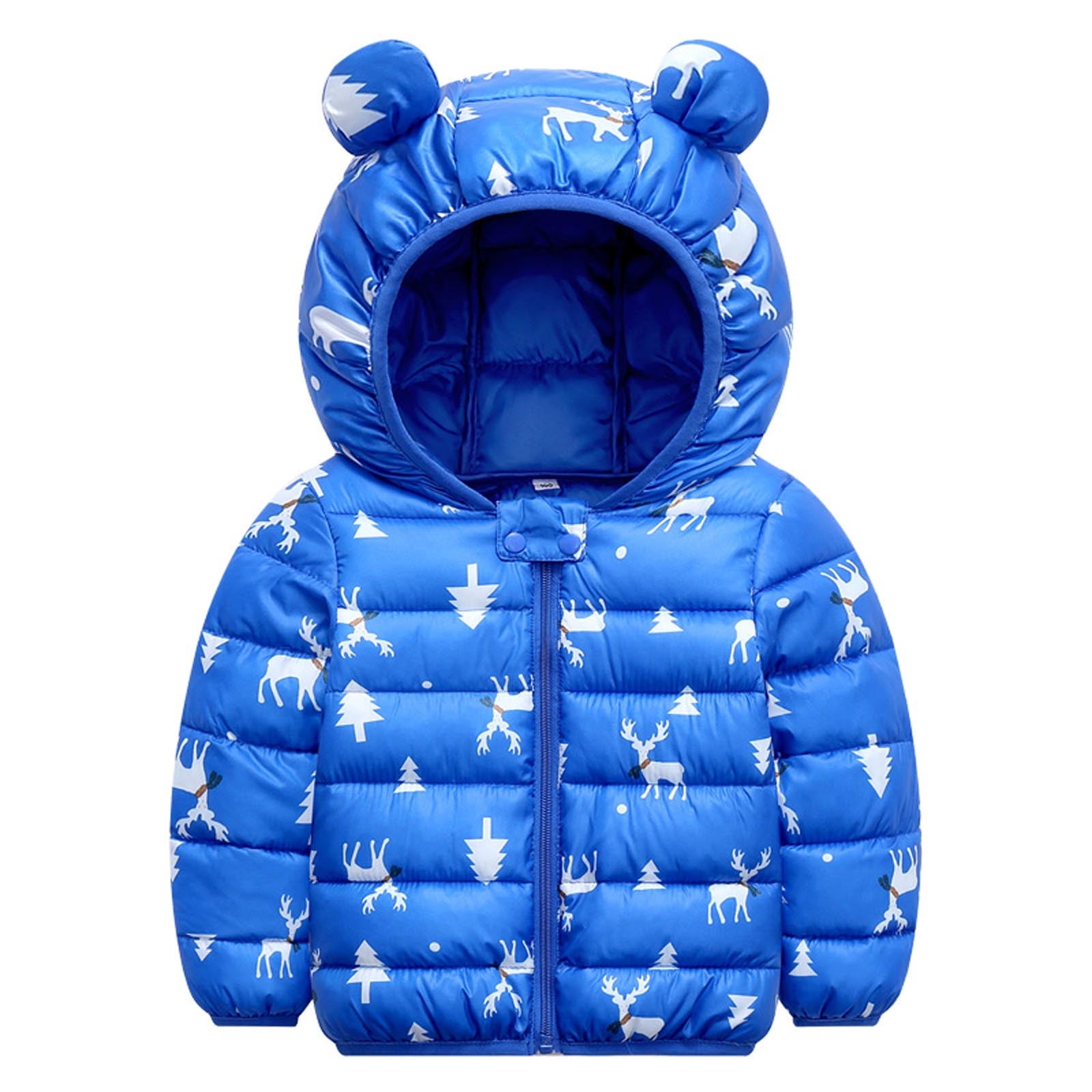 ZCFZJW Winter Toddler Kids Baby Boys Girls Coat Cute Cartoon Dinosaur Pattern Windproof Light ...