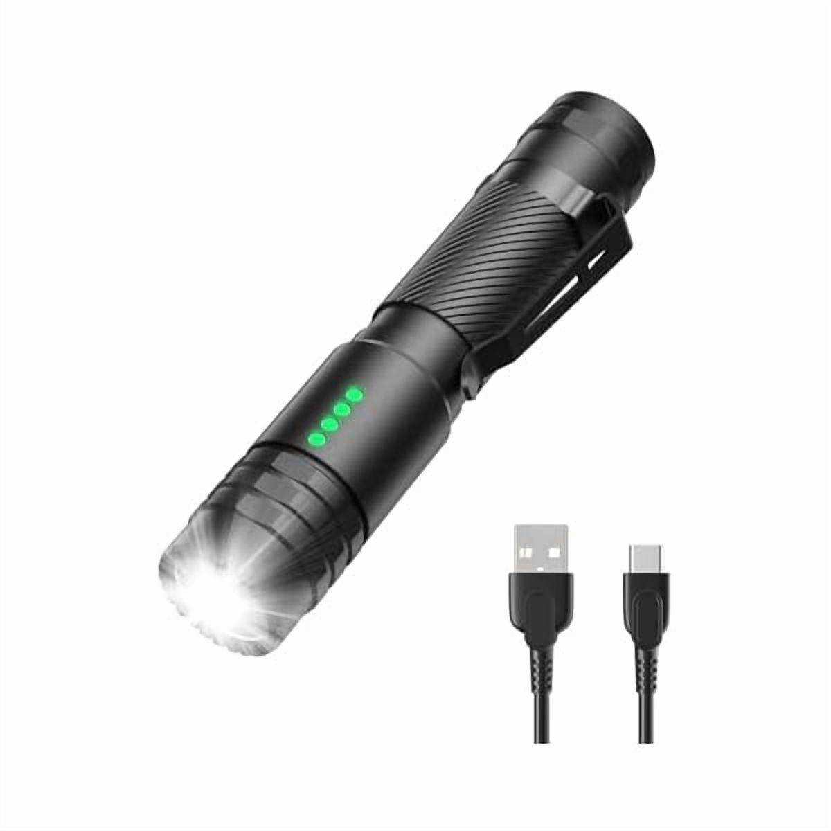ZCFlashlights Rechargeable 2000 Lumen, Small Flashlight Powerful 5 ...