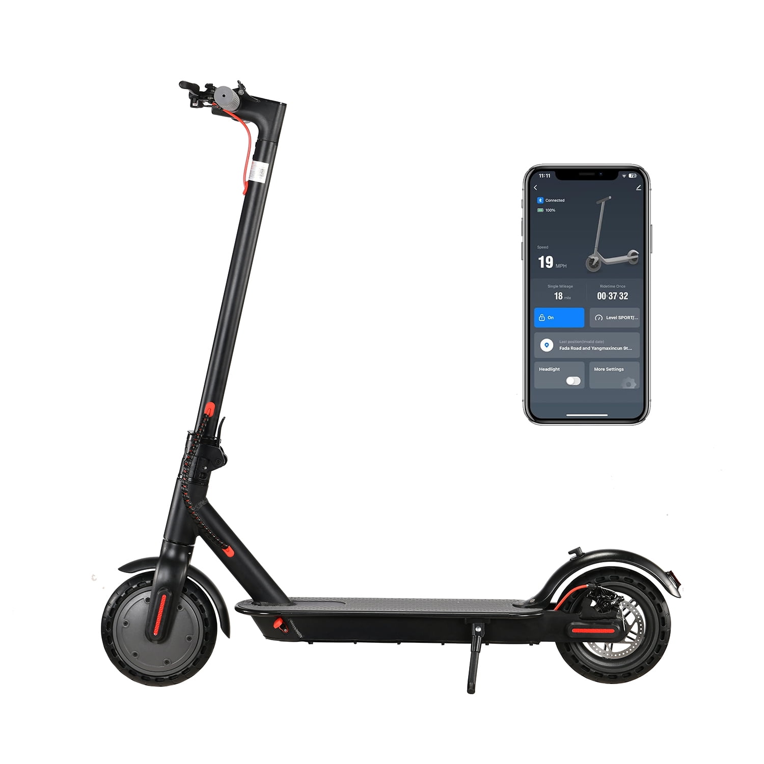 ZCJ 8.5"/10" Tires 350W/500W Foldable Electric Kick Scooter for Adults - All Terrain, 19mph Top ...