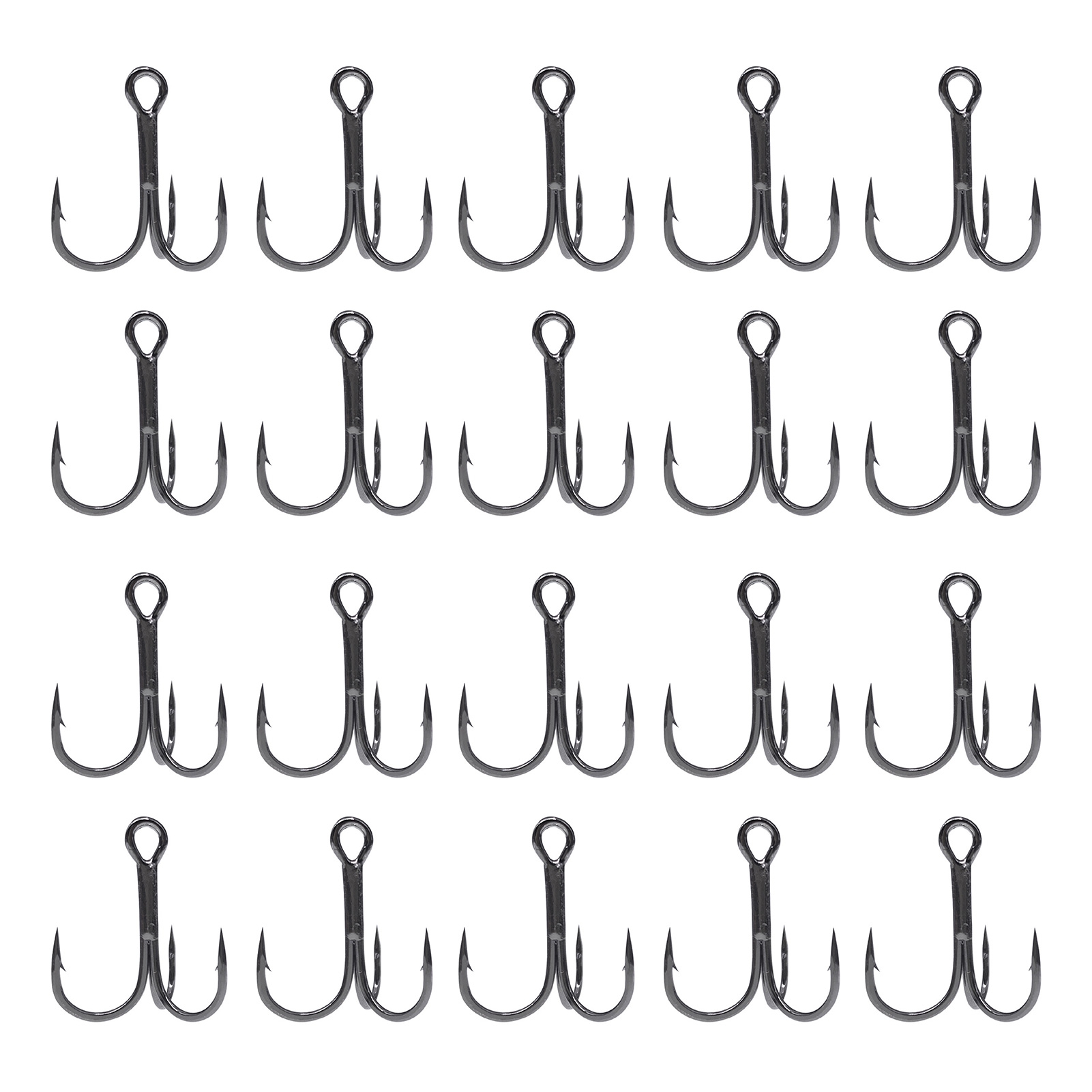 ZCKK 20Pcs Fishing Treble Hooks Corrosion Resistant Strong Penetrating ...