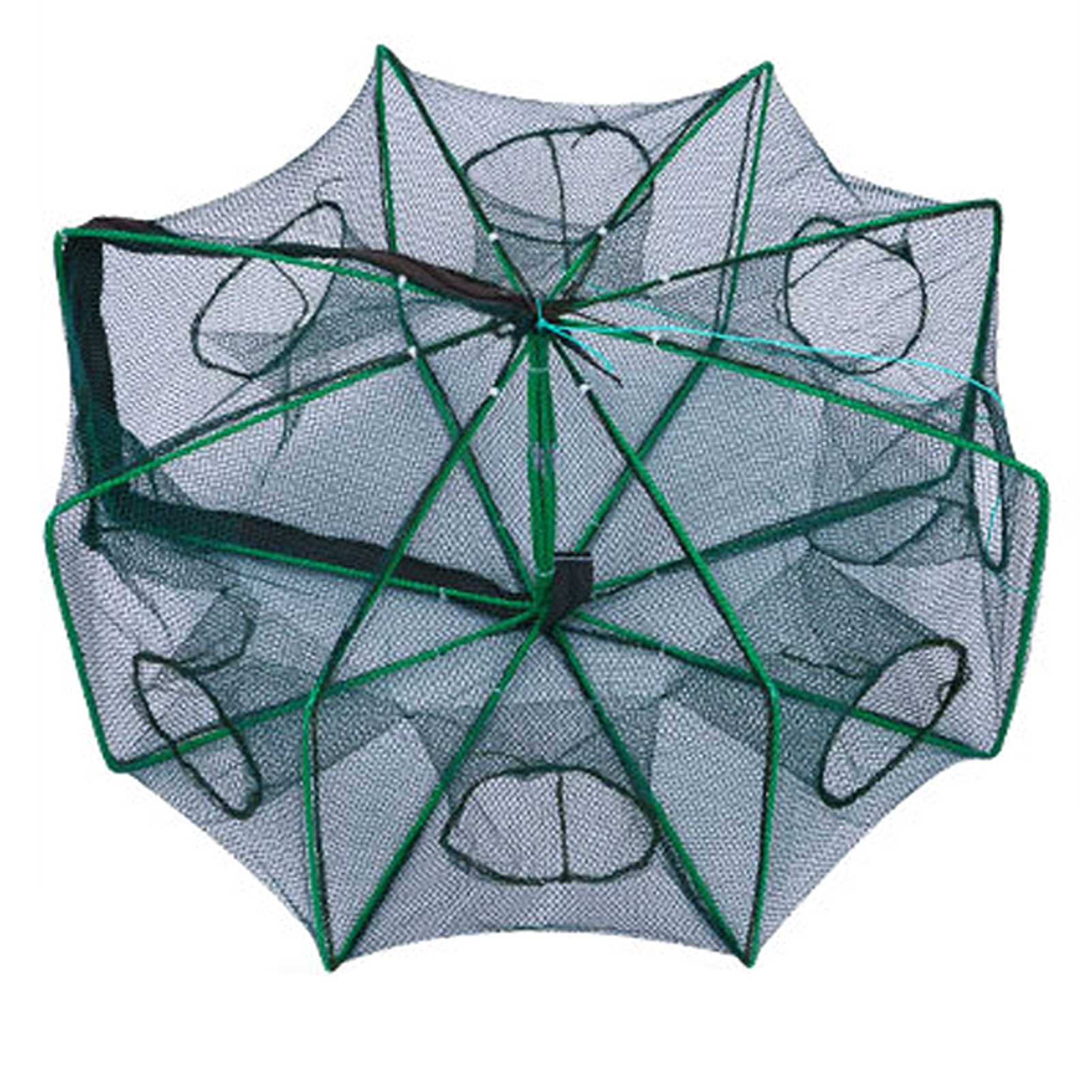 ZCKK Foldable Fishing Bait Trap 6/8/10/12/16 Holes Heavy Duty Fine Mesh Portable Collapsible ...