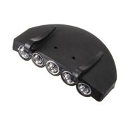Bright 5 LED Clip on Hat Head Cap Light headlamp Flashlight - Walmart.com