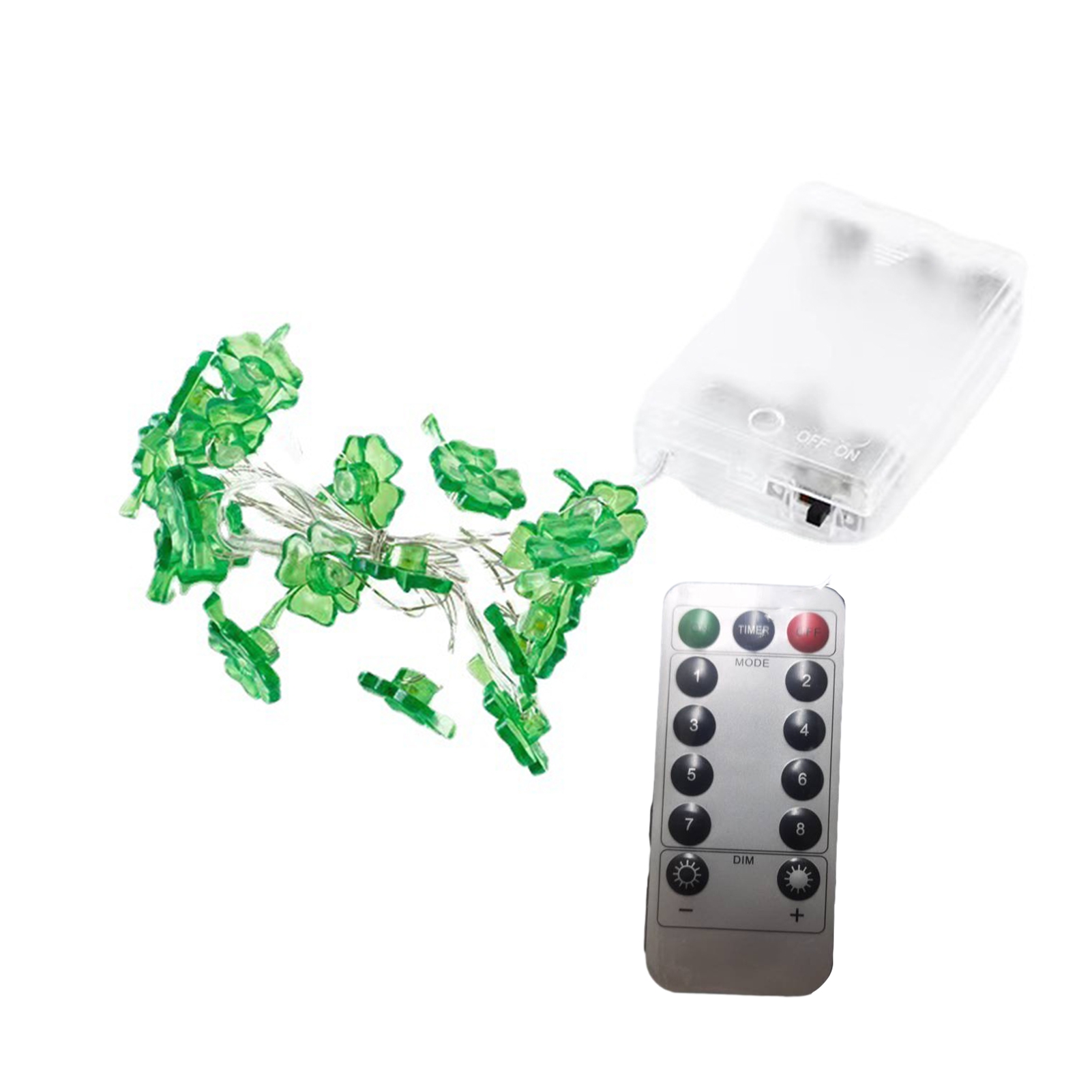 ZCKK Irish Festival Green Shamrock Light String with Remote Control ...
