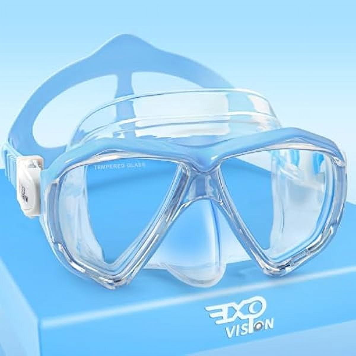 ZCKids Diving Mask 180° Anti-Fog Swim Mask, Tempered Glass Child Swim ...