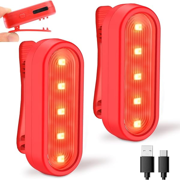 ZCLED Safety Lights Bike Taillights, Bright Red/Green Bicycle Rear ...