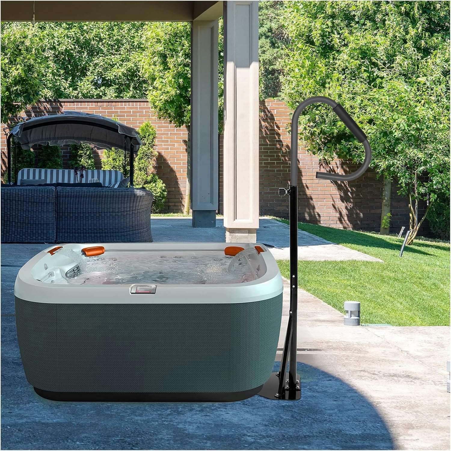 ZCLP 57" H Hot Tub Handrail Spa Safety Rail Hot Tub Hand Rail W/Foam ...