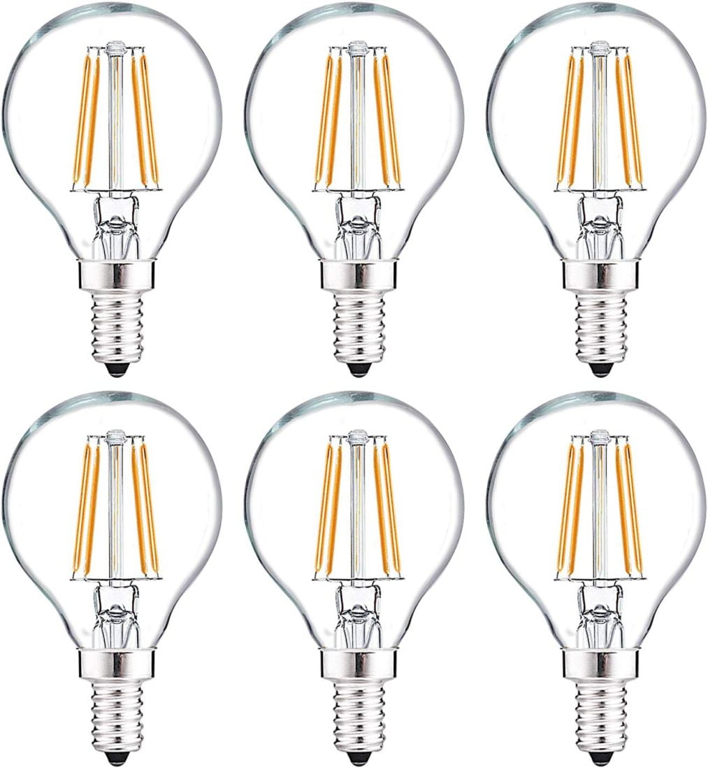 ZCLP G16.5 LED Globe Light Bulb, 40W Equivalent, 2700K Warm White, 450 ...