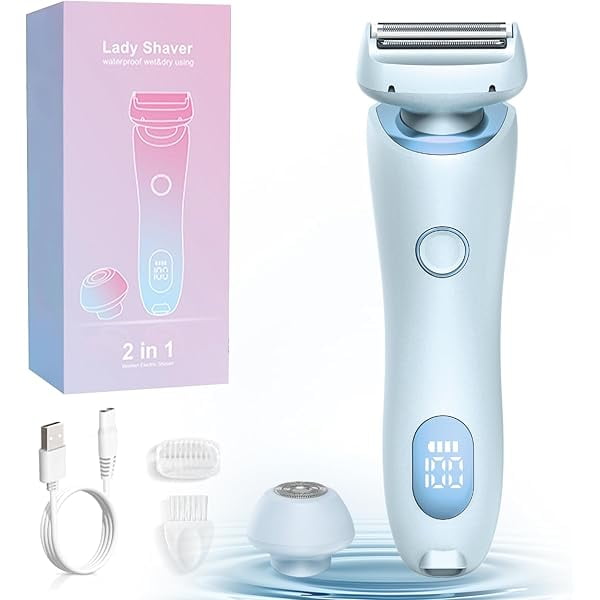 ZCLivora Electric Shaver for Women, 2 in 1 Wet & Dry Bikini Trimmer ...