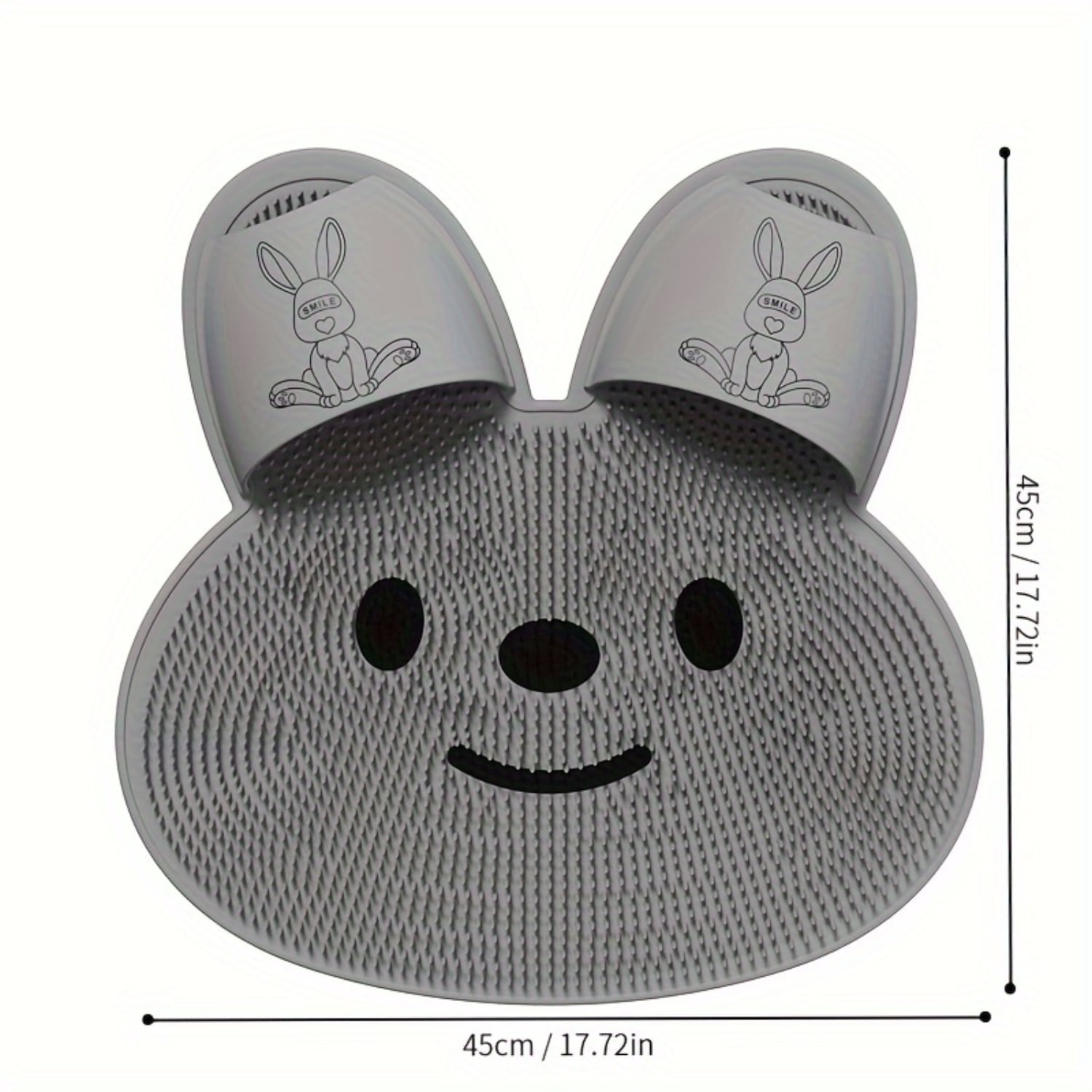 ZCNGSS Silicone Rabbit-Shaped Shower Mat - Anti-Slip Back & Foot ...