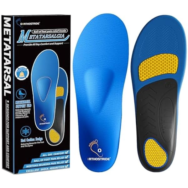 ZCOrthotic Insoles with Metatarsal Pads, Plantar Fasciitis Arch Support ...