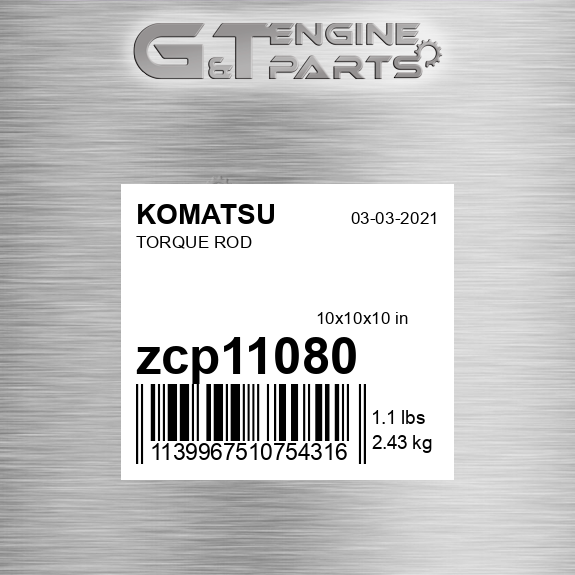 ZCP11080 TORQUE ROD fits KOMATSU (New OEM) - Walmart.com