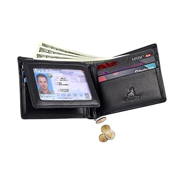 ZCRFID Slim Front Pocket Wallets For Men - Genuine Leather Credit Card ...