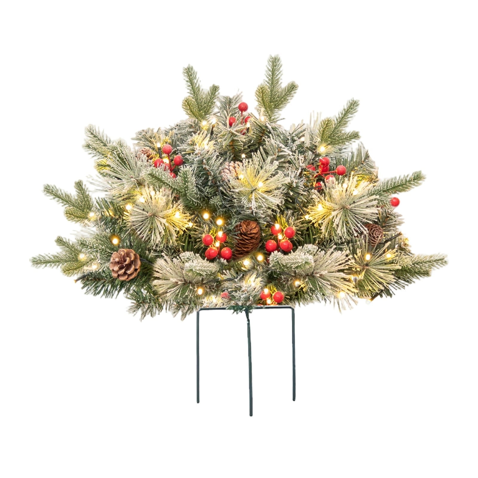 ZCSKFIN Artificial Tree Filler with Flowers and Lights, Festive ...